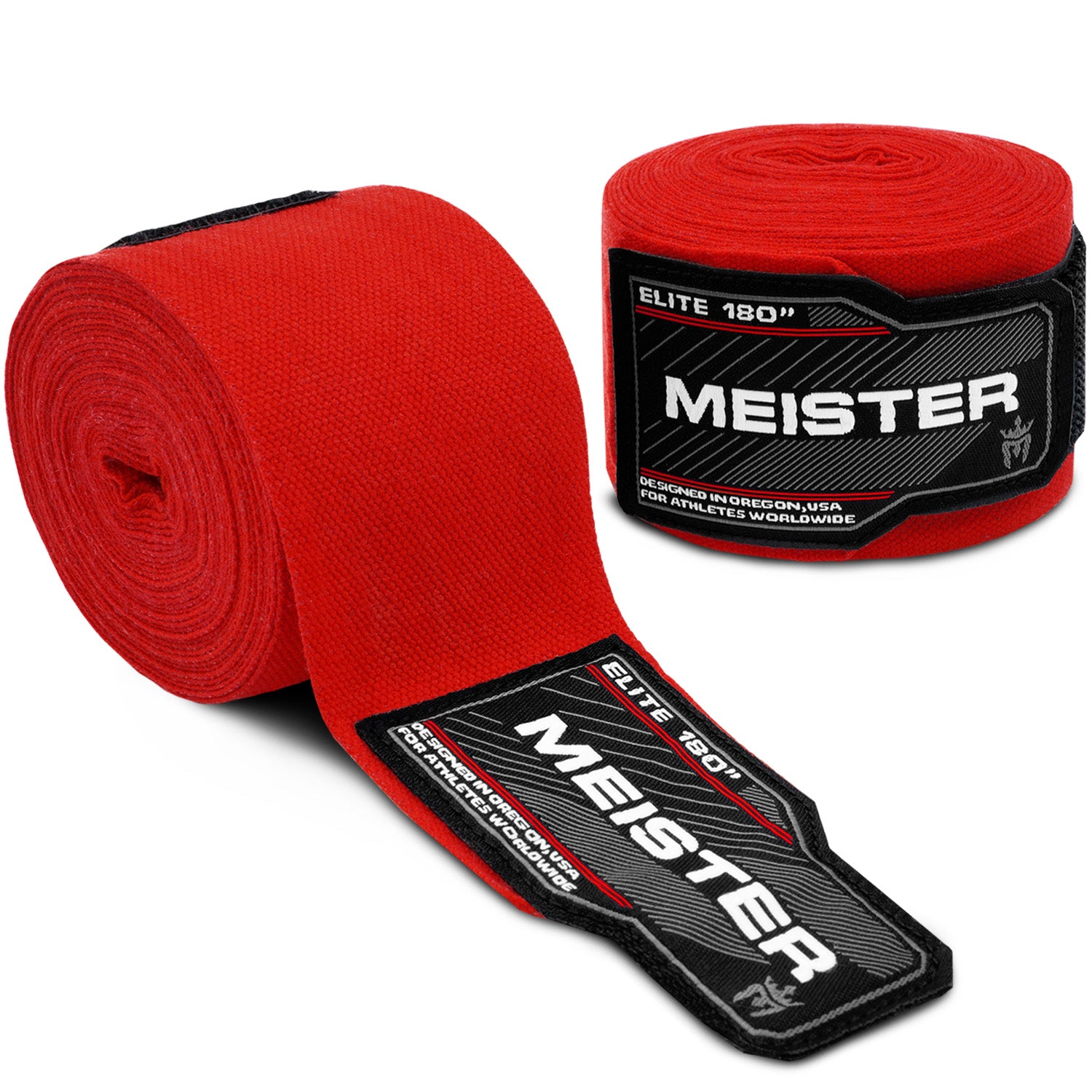 Meister ELITE 180" Elastic Hand Wraps - Blood Red | Meister