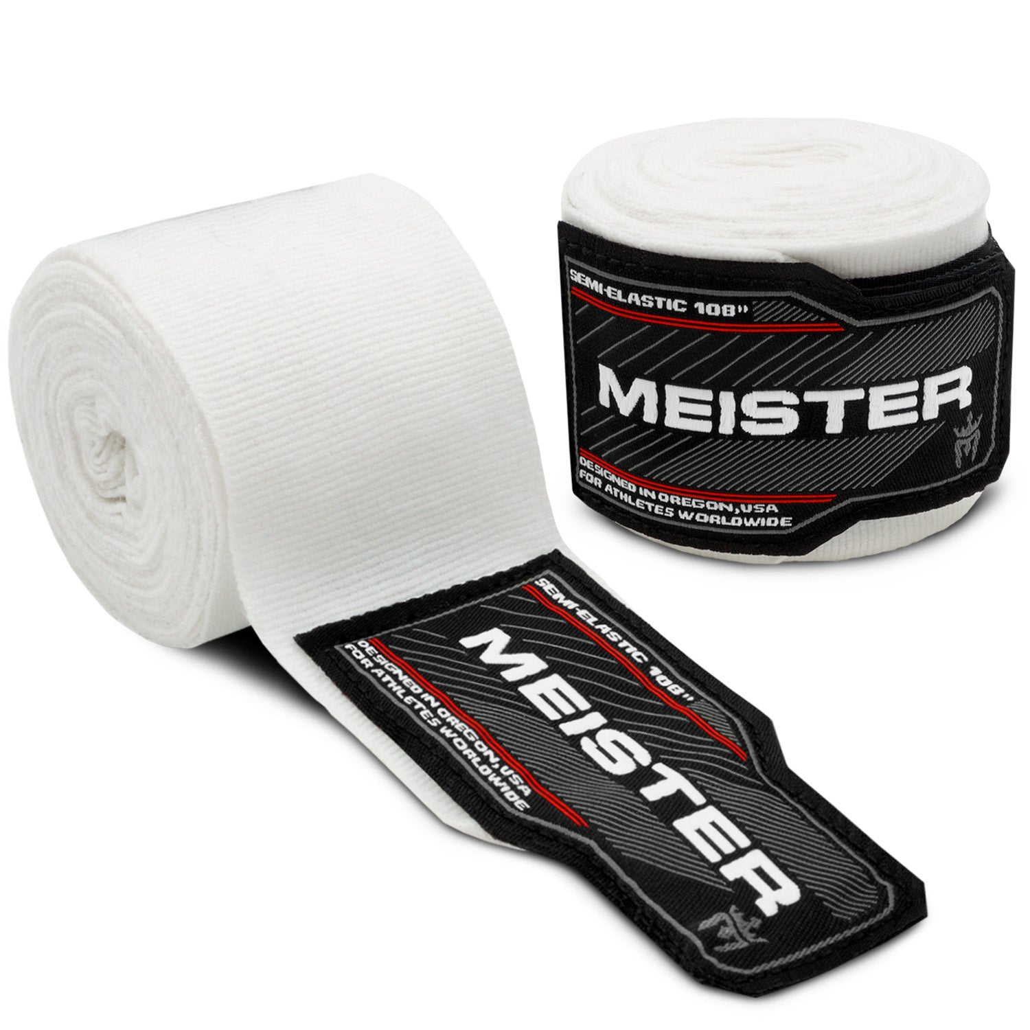 Junior 108" MMA Hand Wraps (Pair) - White | Meister