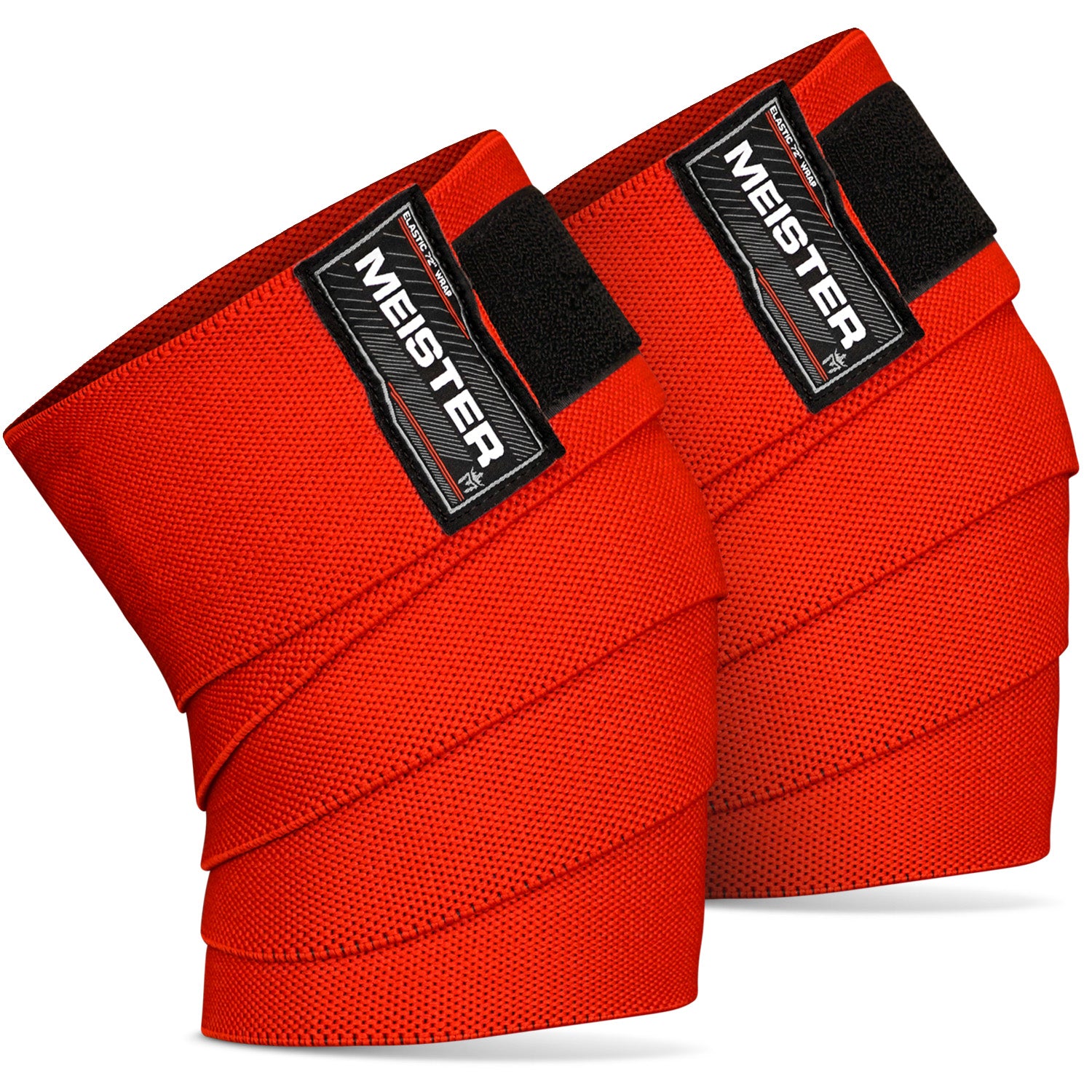 Meister 72" Elastic Weightlifting Knee Wraps - Red | Meister