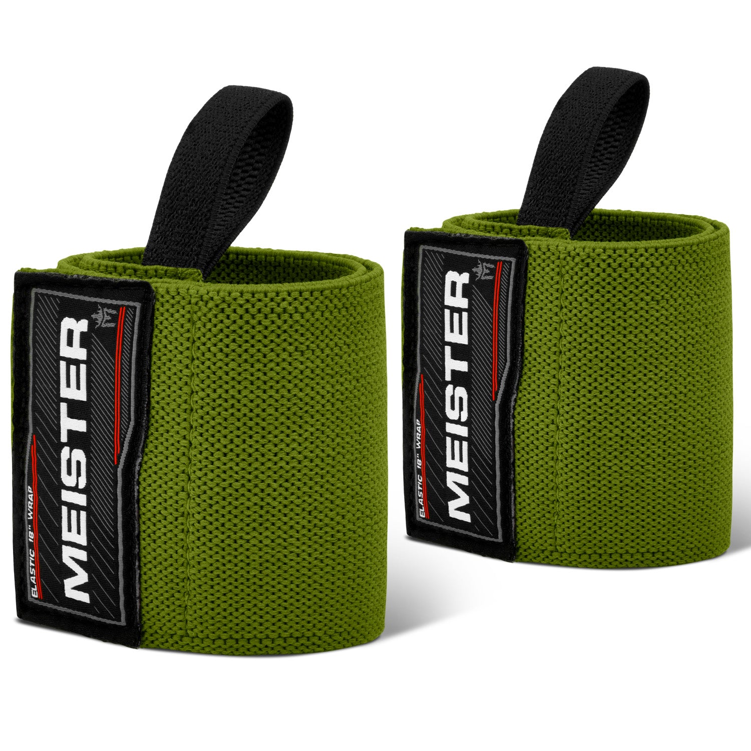 Meister 18" Elastic Weightlifting & Strongman Wrist Wraps - Ranger